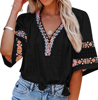 boho tops for women uk