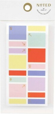 Noted by Post-it Translucent Stickers, Assorted Sizes and Colors, 48 ...