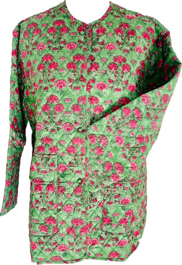 Mandalay Designs Women's Green Art Deco Quilt Jacket - ShopStyle