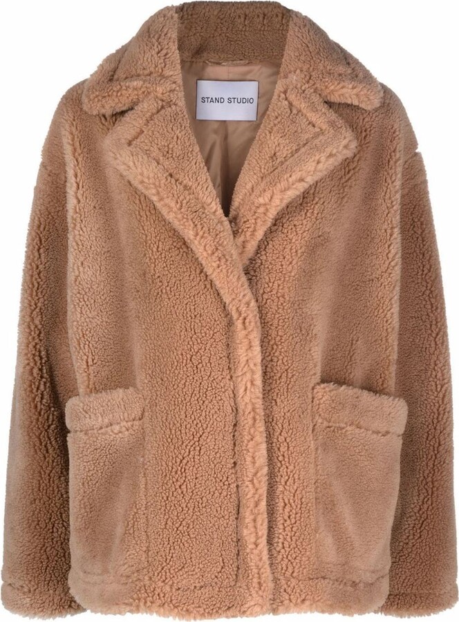 Stand Studio Marina faux-shearling jacket - ShopStyle Fur & Shearling Coats