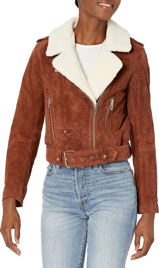 Blank NYC Women's Real Suede Moto Jacket - ShopStyle