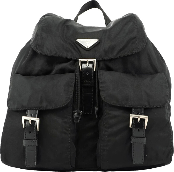 Prada Re-Nylon leather backpack - ShopStyle