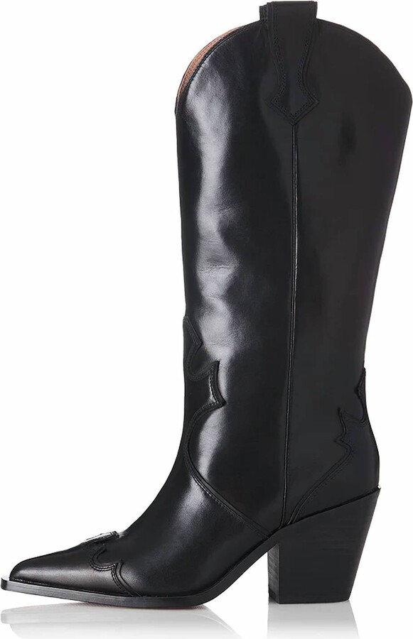Mae Margot Boot In Black/black Leather - ShopStyle