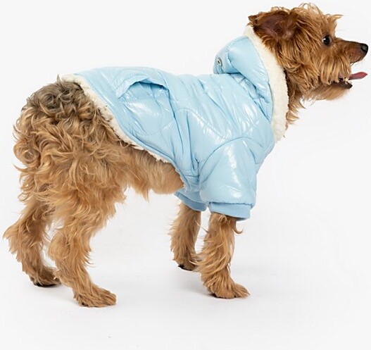 Silver Paw Dog Hooded Puffer Jacket - ShopStyle Pet Clothing