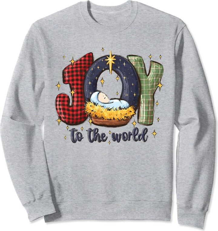 Christian Christmas Joy Jesus Nativity Scene Faith Joy To The World ...