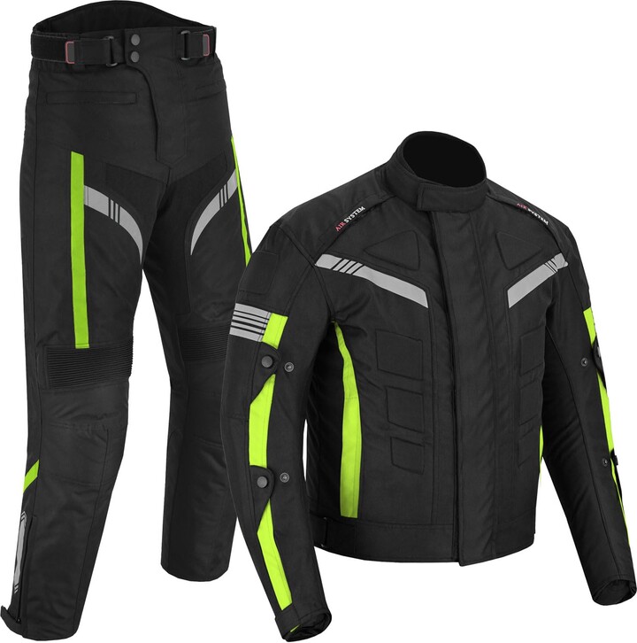 VASTER Mens Motorbike Suit Waterproof Motorcycle 2 Piece Suit fully ...