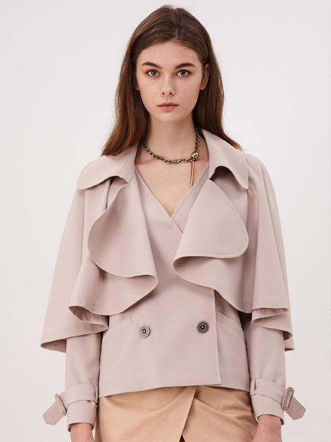 [WXO] Cape Overlay Trench Jacket - ShopStyle Clothes and Shoes