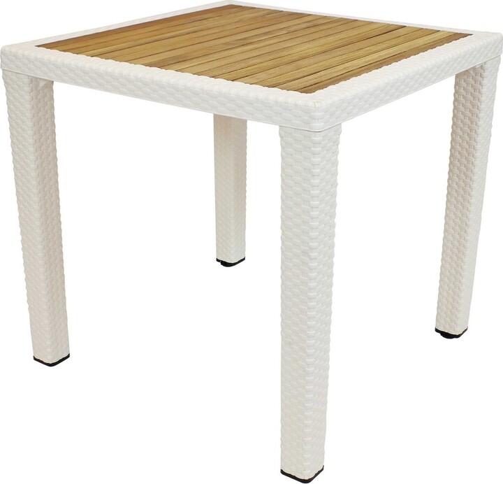 Sunnydaze Decor Sunnydaze Square 32" All-Weather Plastic Patio Table ...