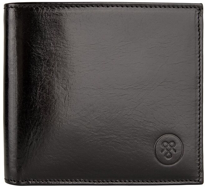 Maxwell Scott Bags Luxury Mens Black Italian Leather Bifold Wallet ...