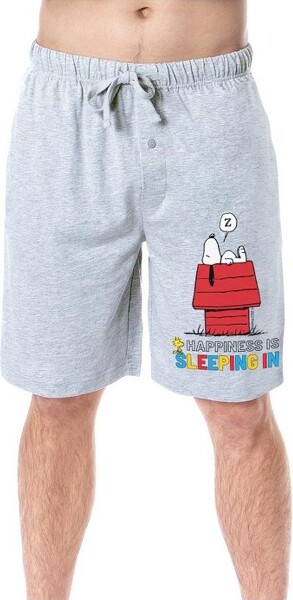 Peanuts Intimo Peanut Men' Snoopy Happine I Sleeping In Character Sleep Pajama Short (5X ...