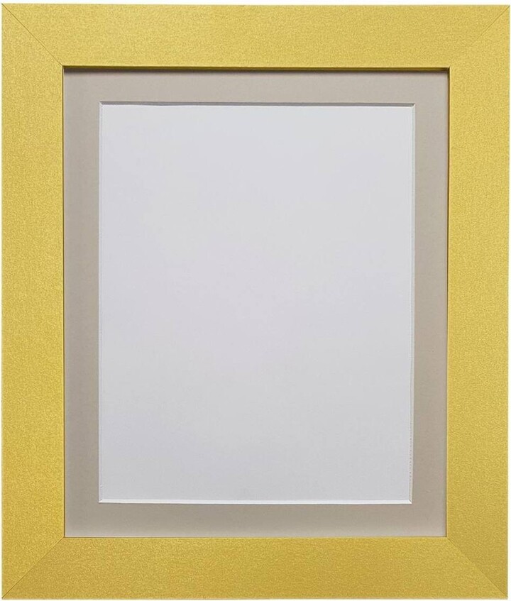Frames & Mirrors 4U Metro Gold Frame with Light Grey Mount for Image ...