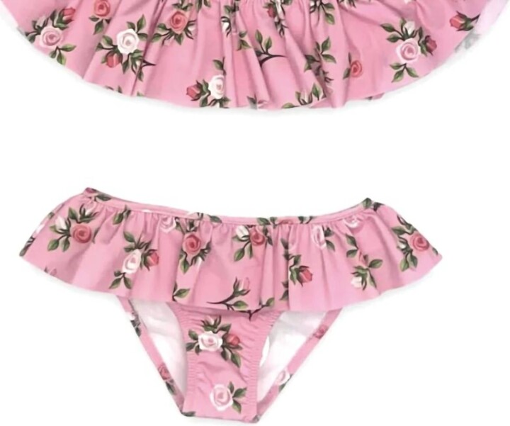 Piccoli Principi Girl's Cloe Bikini In Pink Roses - ShopStyle
