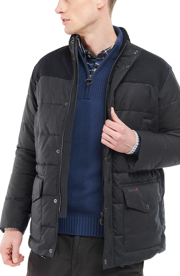 Barbour Baffle Trellon Wax Cotton Puffer Jacket - ShopStyle