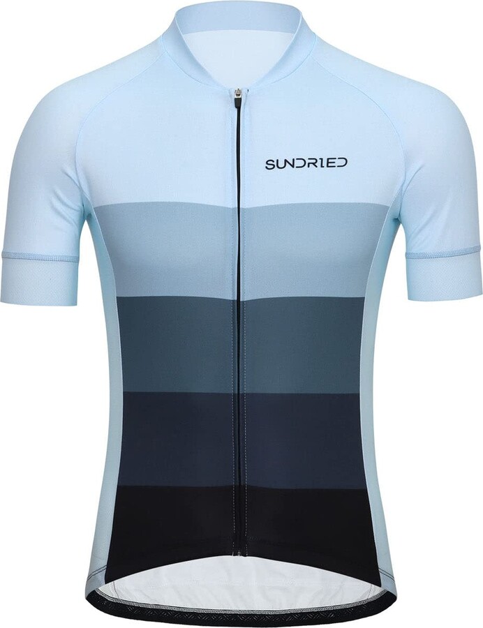Sundried Men's Ice Blue Cycle Jersey Short Sleeved Road Cycling Top ...