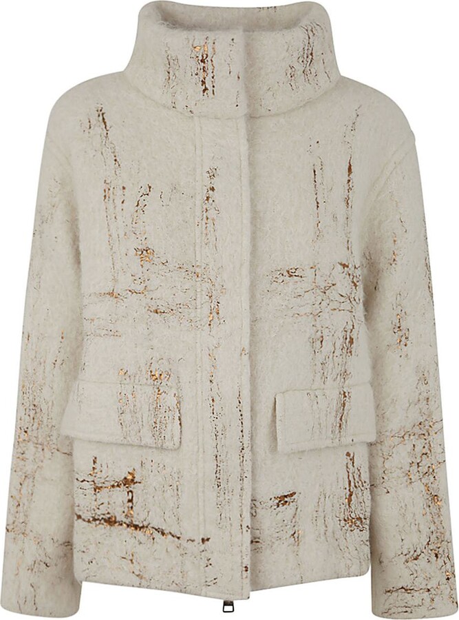 Avant Toi Alpaca Fleece Effect Short Coat With Lamination - ShopStyle