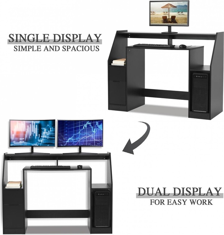 HAIHESU NETWORK Modern PC Laptop Gaming Desk Study Table Workstation ...