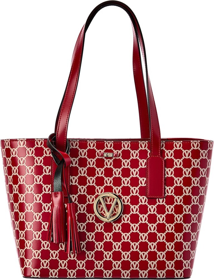 Valentino By Mario Valentino Prince Monogram Leather Tote - ShopStyle ...