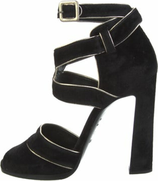 Hermes Judith Velvet Sandals - ShopStyle