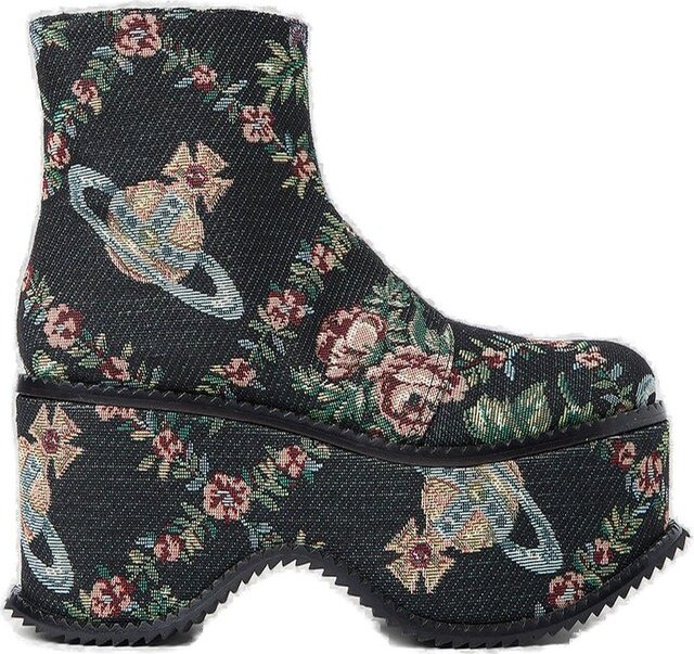 Vivienne Westwood Slade Graphic Printed Platform Boots - ShopStyle