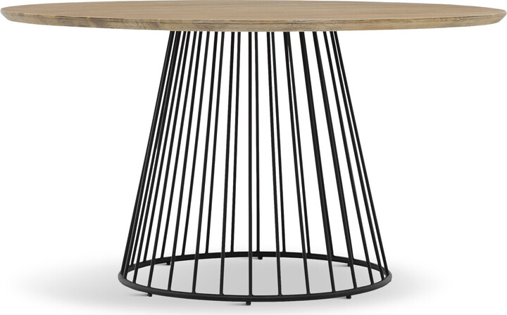 Libra Interiors Maddox Round Dining Table with Metal Base - ShopStyle