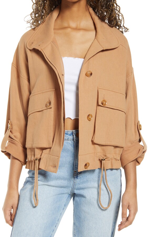 Blank NYC Cotton & Linen Utility Jacket - ShopStyle