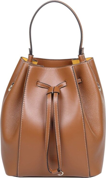 Furla Logo Embossed Bucket Bag - ShopStyle