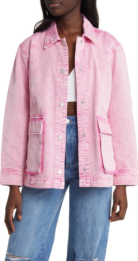 Blank NYC Acid Wash Cotton Denim Utility Jacket - ShopStyle