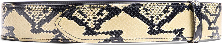 KHAITE Theo Python-Effect Leather Waist Belt - ShopStyle