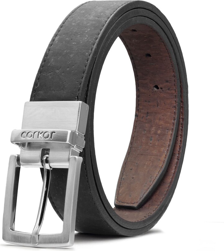 Corkor Reversible Men's Cork Belt - Vegan Leather – Dress Belts – Men ...