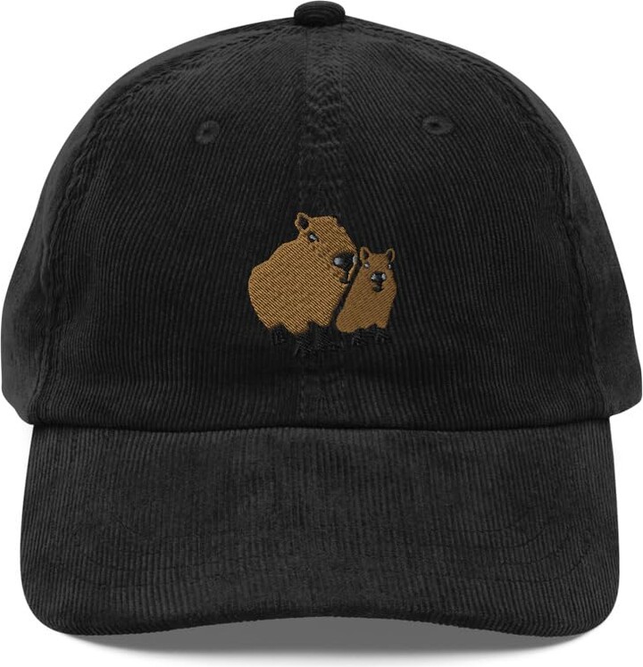 Generic Capybara hat Embroidery Vintage Corduroy Cap Capybara Shirt ...