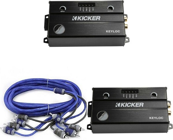 Kicker (2) 47KEYLOC Key Series Smart Powered Line-Out Converter ...