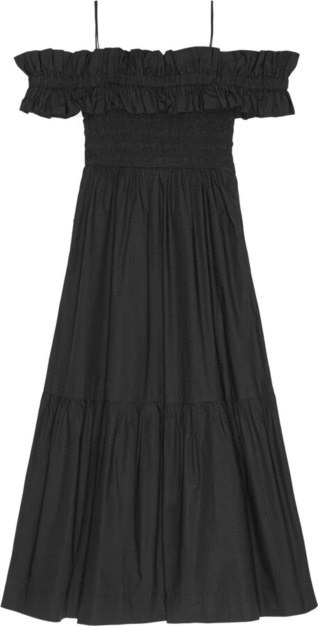 Ganni Cotton Poplin Long Smock Dress - ShopStyle