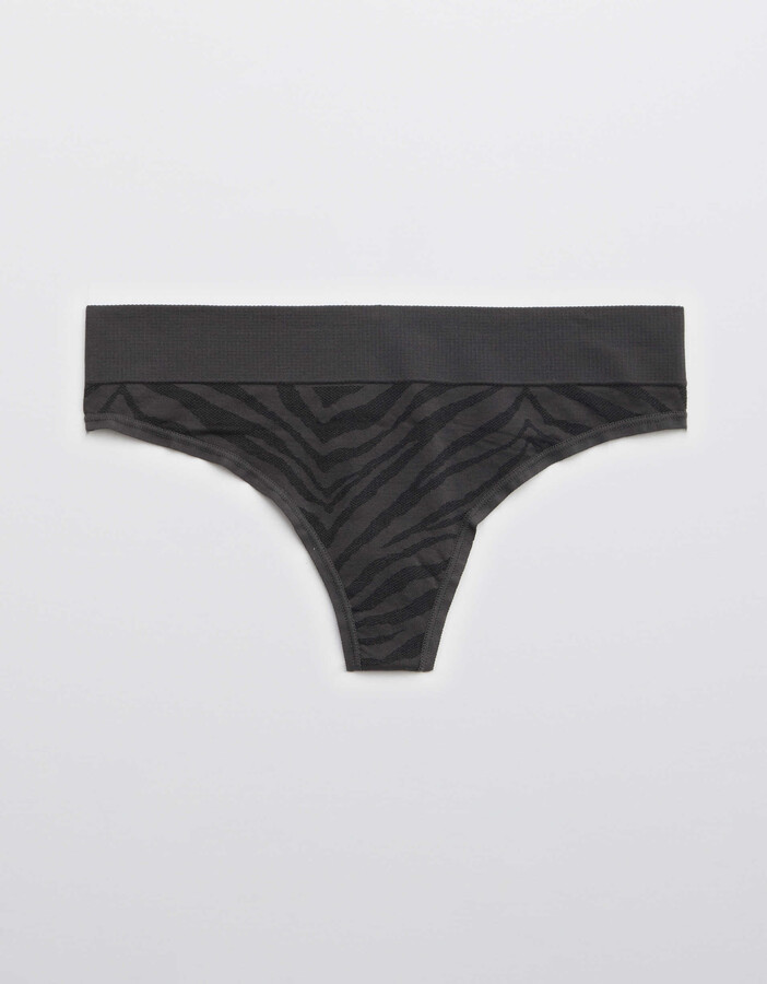 aerie Seamless Zebra Print Thong Underwear - ShopStyle Teen Girls ...
