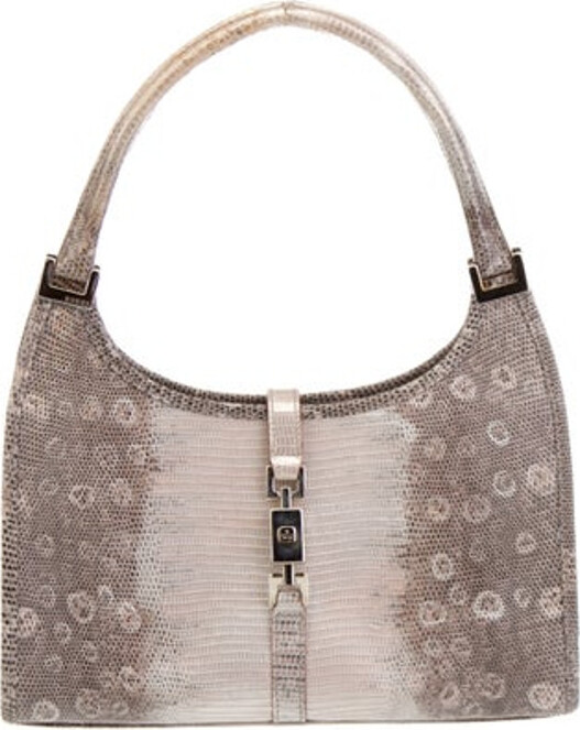 Gucci Lizard Jackie Bardot Bag - ShopStyle