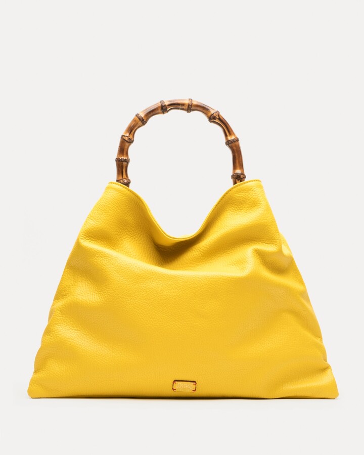 Frances Valentine Muriel Tote Tumbled Leather Canary - ShopStyle
