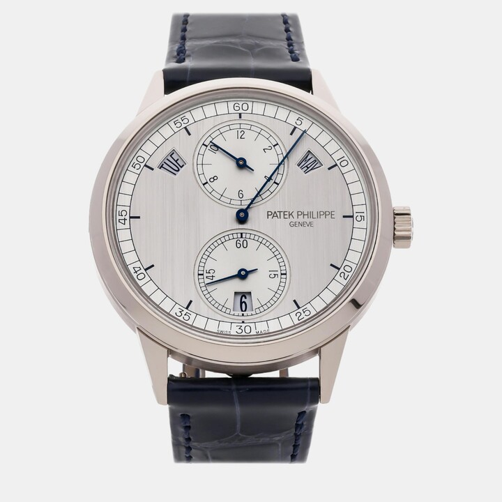 Patek Philippe Silver 18k White Gold Complications Automatic Men's ...
