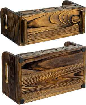 Stack man Rustic Wood Stackable 3 Tier Tea Bag Holder Organizer, Coffee ...