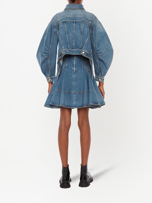 Alexander McQueen Cocoon Sleeve Denim Jacket - ShopStyle