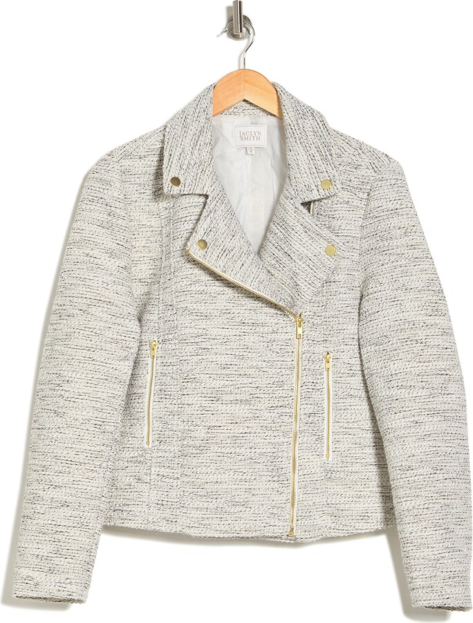 Jaclyn Smith Knit Moto Jacket - ShopStyle