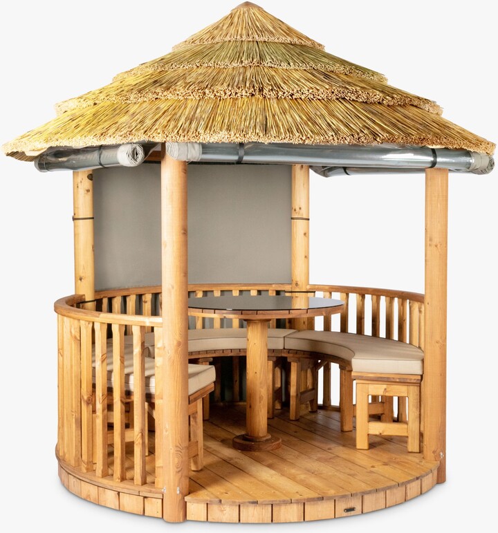 Breeze House Mara Combination Thatch Roof Circular Gazebo - ShopStyle Decor