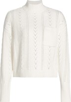Design History Pointelle-Knit Mock Turtleneck Sweater - ShopStyle