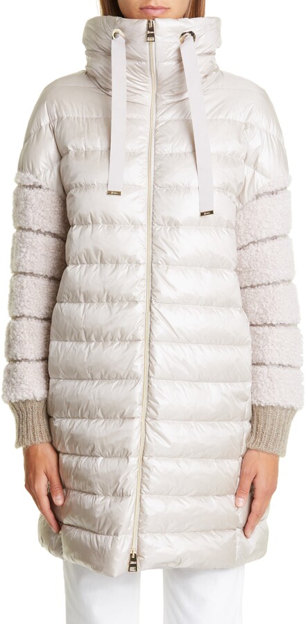 Herno Knit Sleeve Down Puffer Coat - ShopStyle