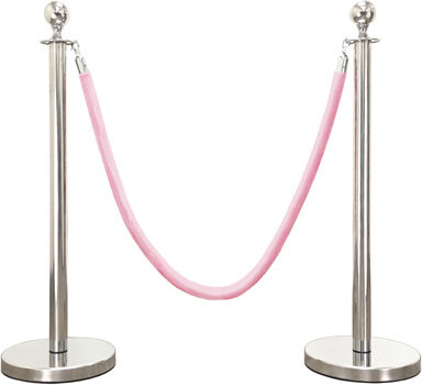 VIP Crowd Control Rope Stanchion (2 Mirror Crown Top/Flat Base + 6 ...
