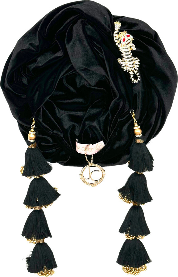 Julia Clancey Women's Black Tiger Chacha Dorado Classic Turban ...