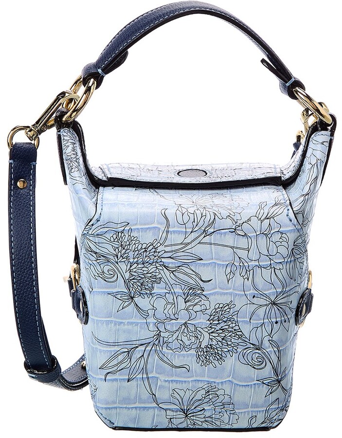 Jeff Wan Lunch Box 11 Croc-Embossed Leather Crossbody - ShopStyle