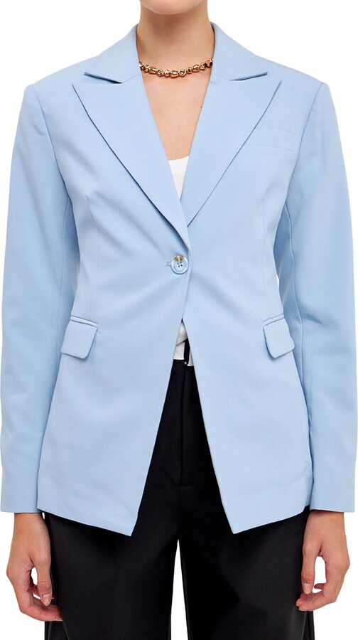 Grey Lab One-Button Blazer - ShopStyle