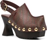 Etro Paisley-Print Leather Clogs - ShopStyle