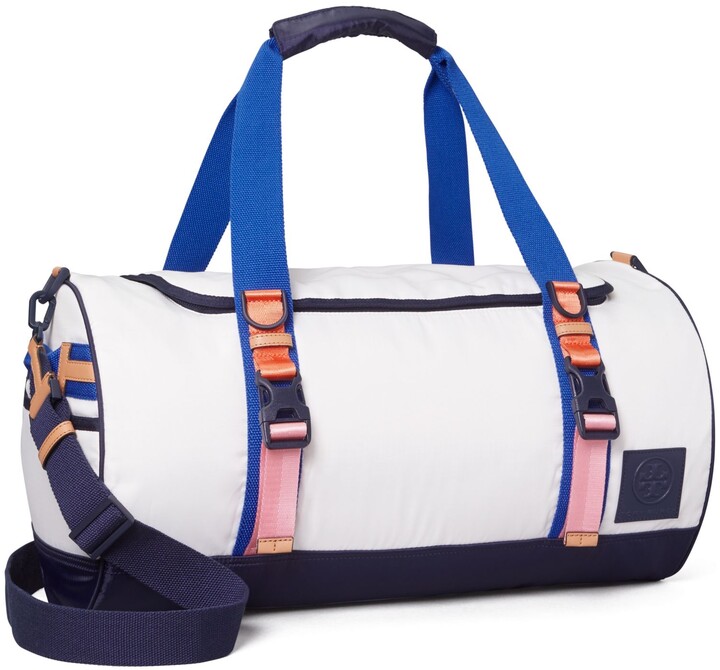 Tory Burch Ripstop Nylon Color-Block Duffle Bag - ShopStyle Travel ...