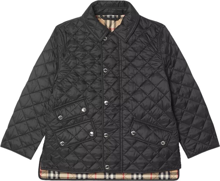 Burberry Children Kids Quilted Jacket Black - ShopStyle Girls' Outerwear