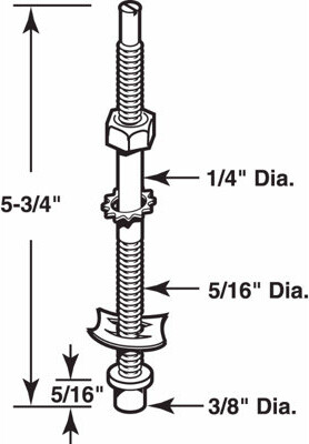 PrimeLine Bi-Fold Door Bottom Pivot Pin Assembly with 3/8 in. Diameter ...